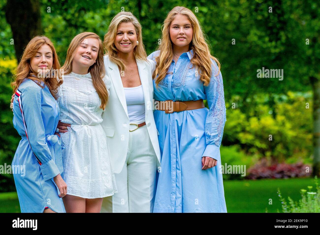 Queen Maxima of the Netherlands with her daughters Princess Amalia ...