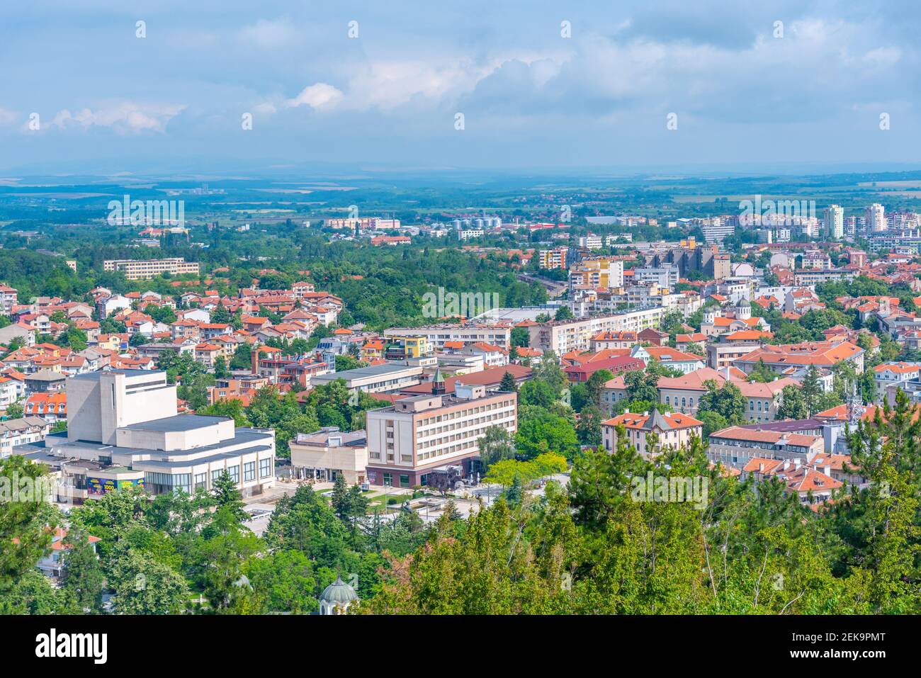 Aerial view of Bulgarian town Vratsa Stock Photo - Alamy