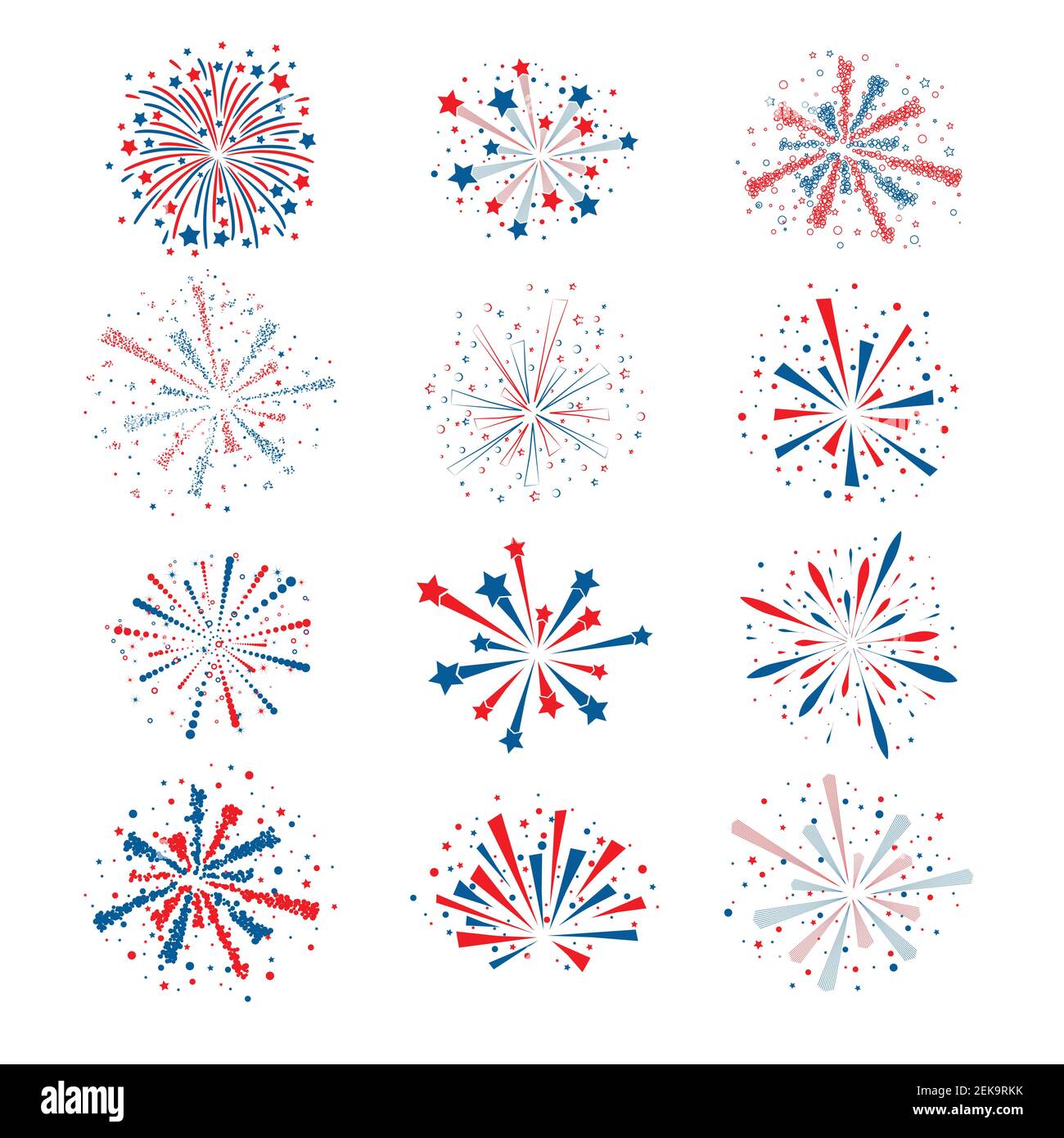 Fireworks background pattern Cut Out Stock Images & Pictures - Alamy
