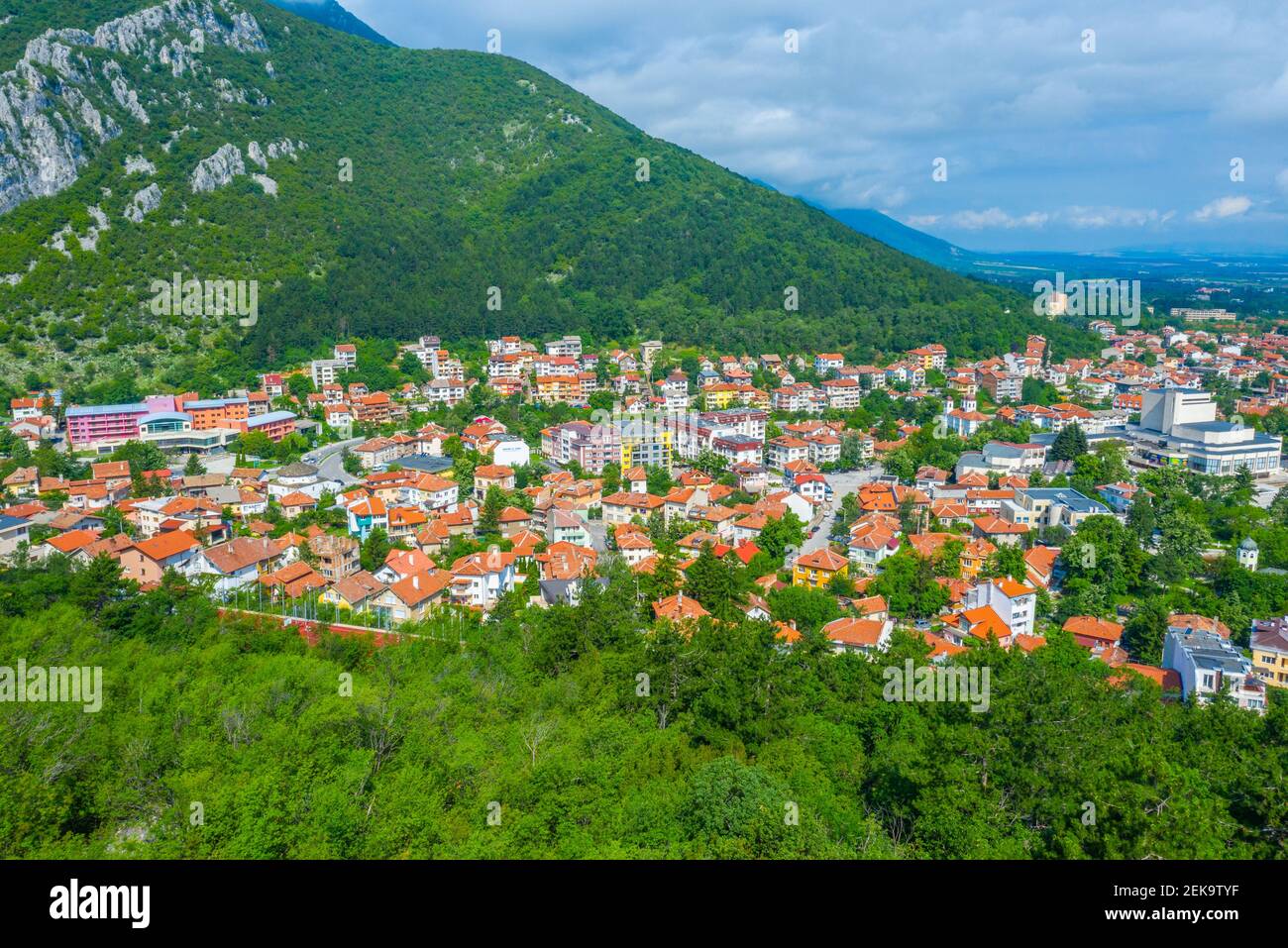 Aerial view of Bulgarian town Vratsa Stock Photo - Alamy