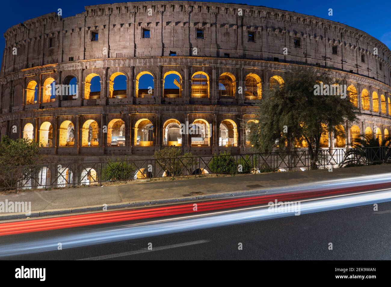Italy, Rome, Colosseum, Ancient amphitheatre at night Stock Photo - Alamy