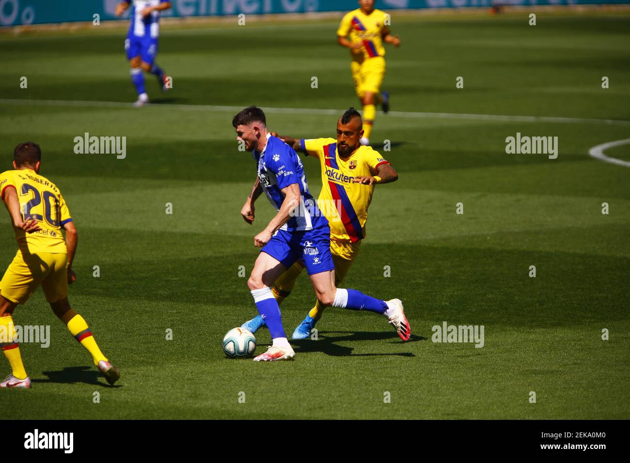 Spanish La Liga soccer match Alaves vs Barcelona at Mendizorroza ...
