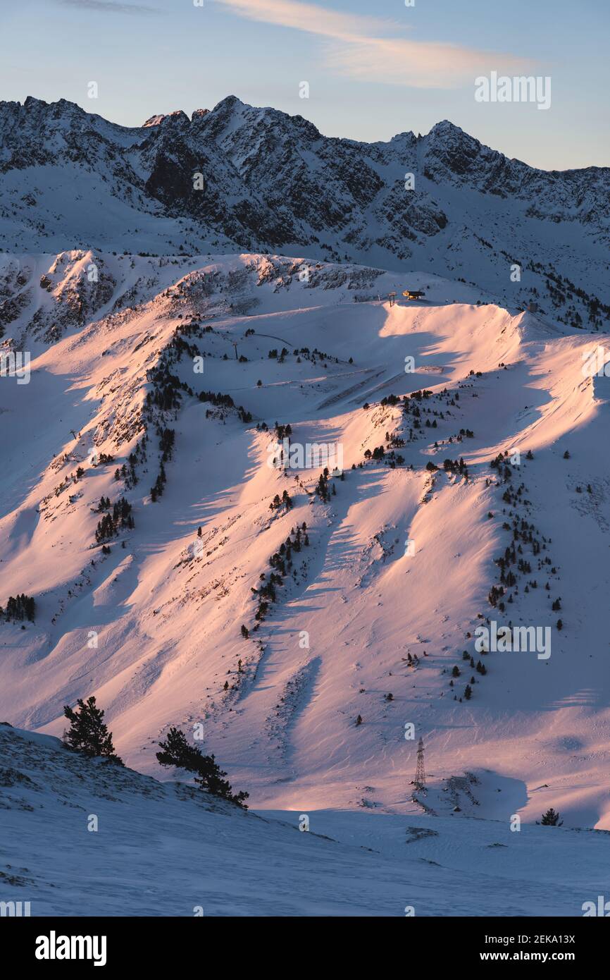 Sunrise over snow covered hi-res stock photography and images - Alamy