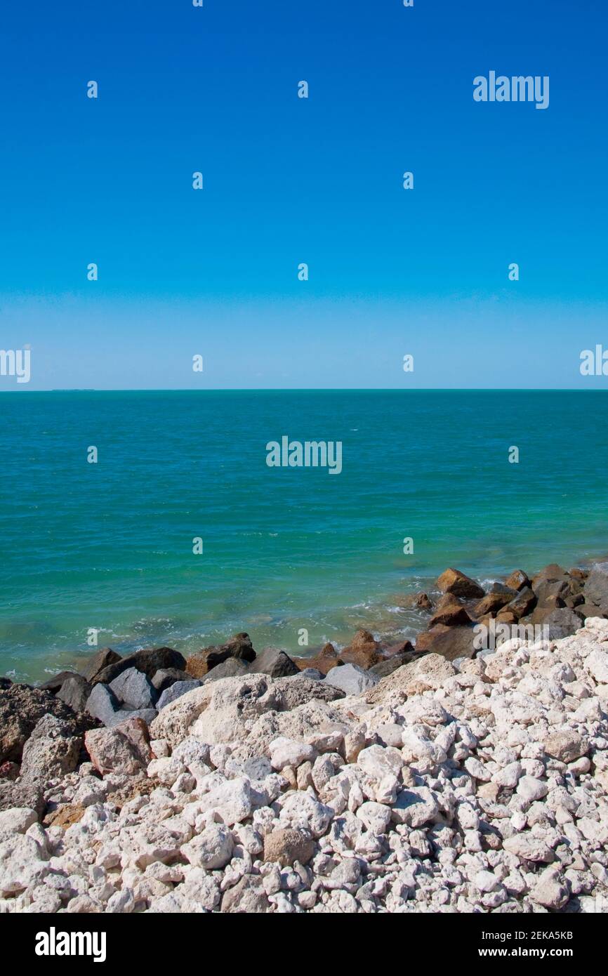 Rocks on the beach, Key West, Florida, USA Stock Photo - Alamy