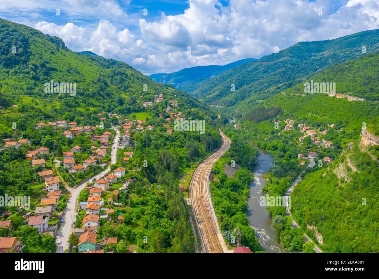 Lakatnik town and gorge of Iskar river in Bulgaria Stock Photo - Alamy