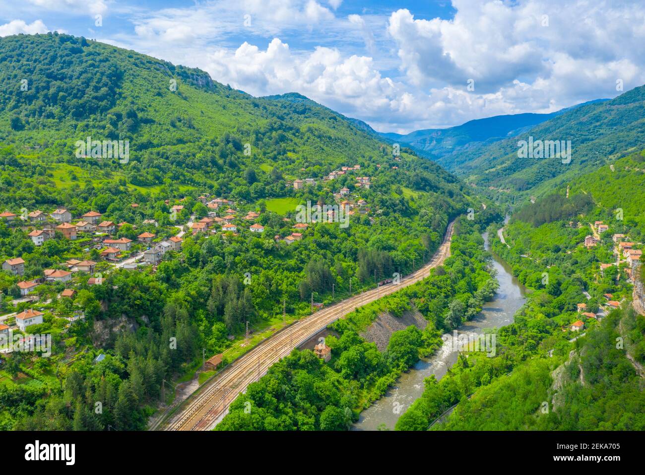 Lakatnik town and gorge of Iskar river in Bulgaria Stock Photo - Alamy