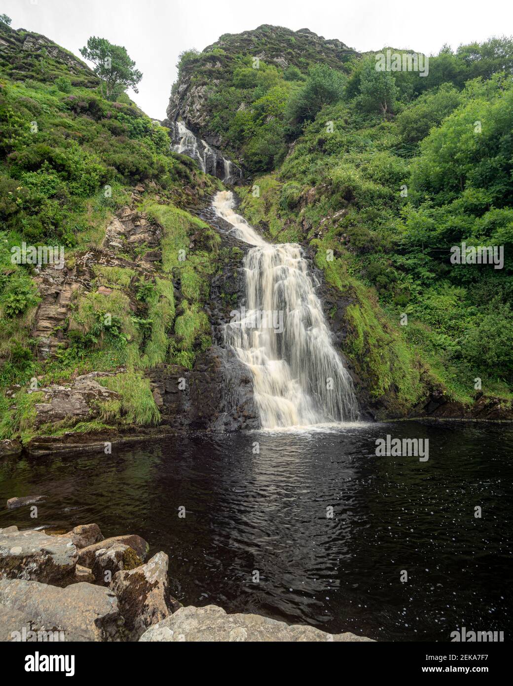 Scenic view of Assaranca waterfall at Donegal, Ireland Stock Photo - Alamy