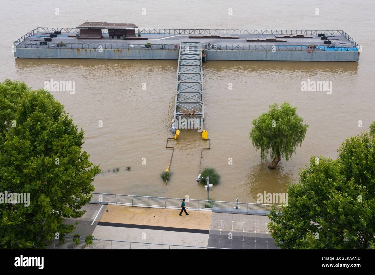 NANJING, CHINA - JULY 21, 2020 - Flood waters in the Nanjing section of ...