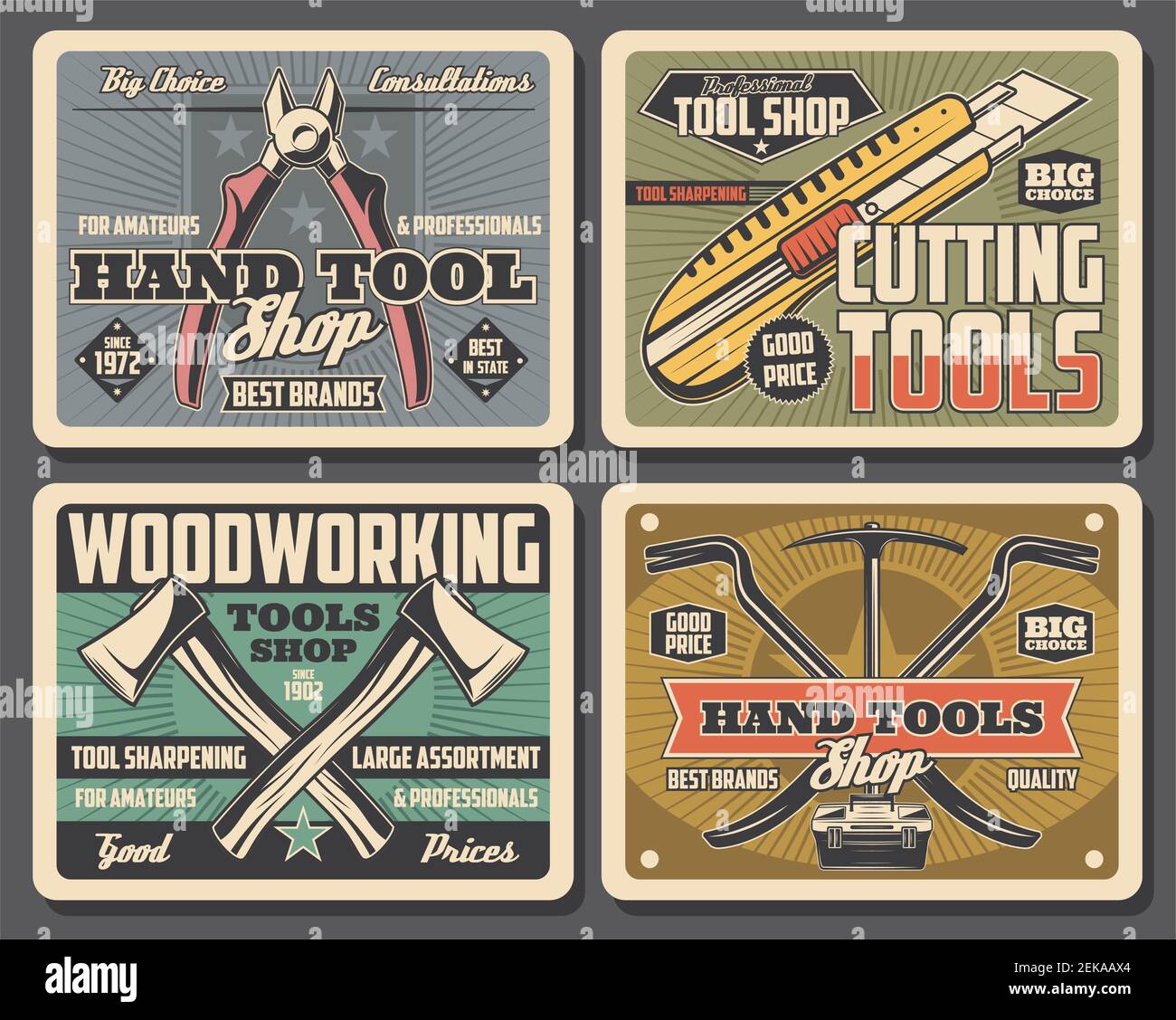 Old cutting pliers Stock Vector Images - Alamy