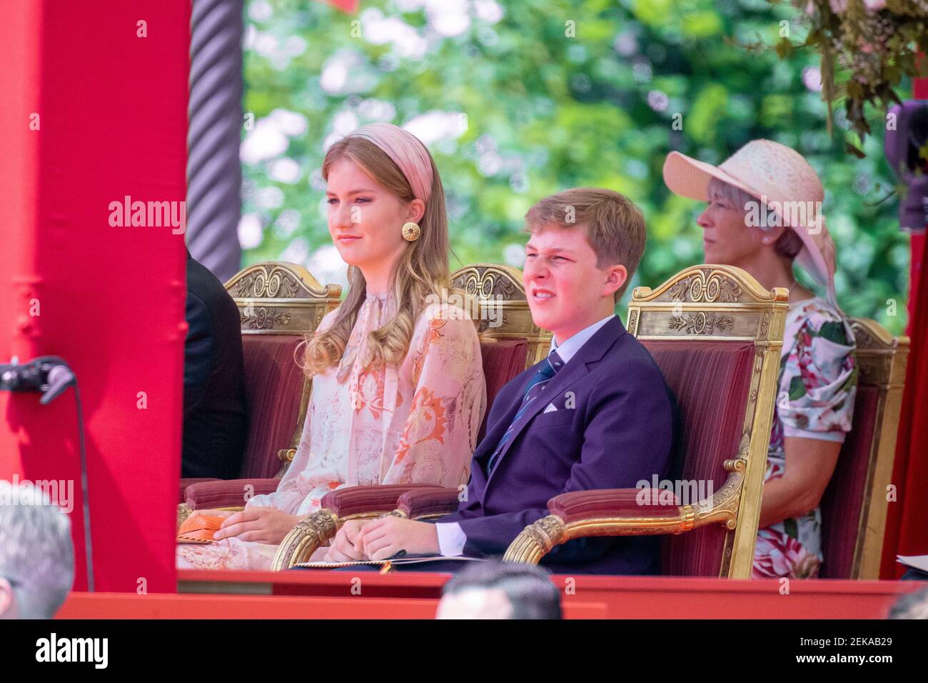 Princess Elisabeth and Prince Emmanuel attending Belgian National Day ...