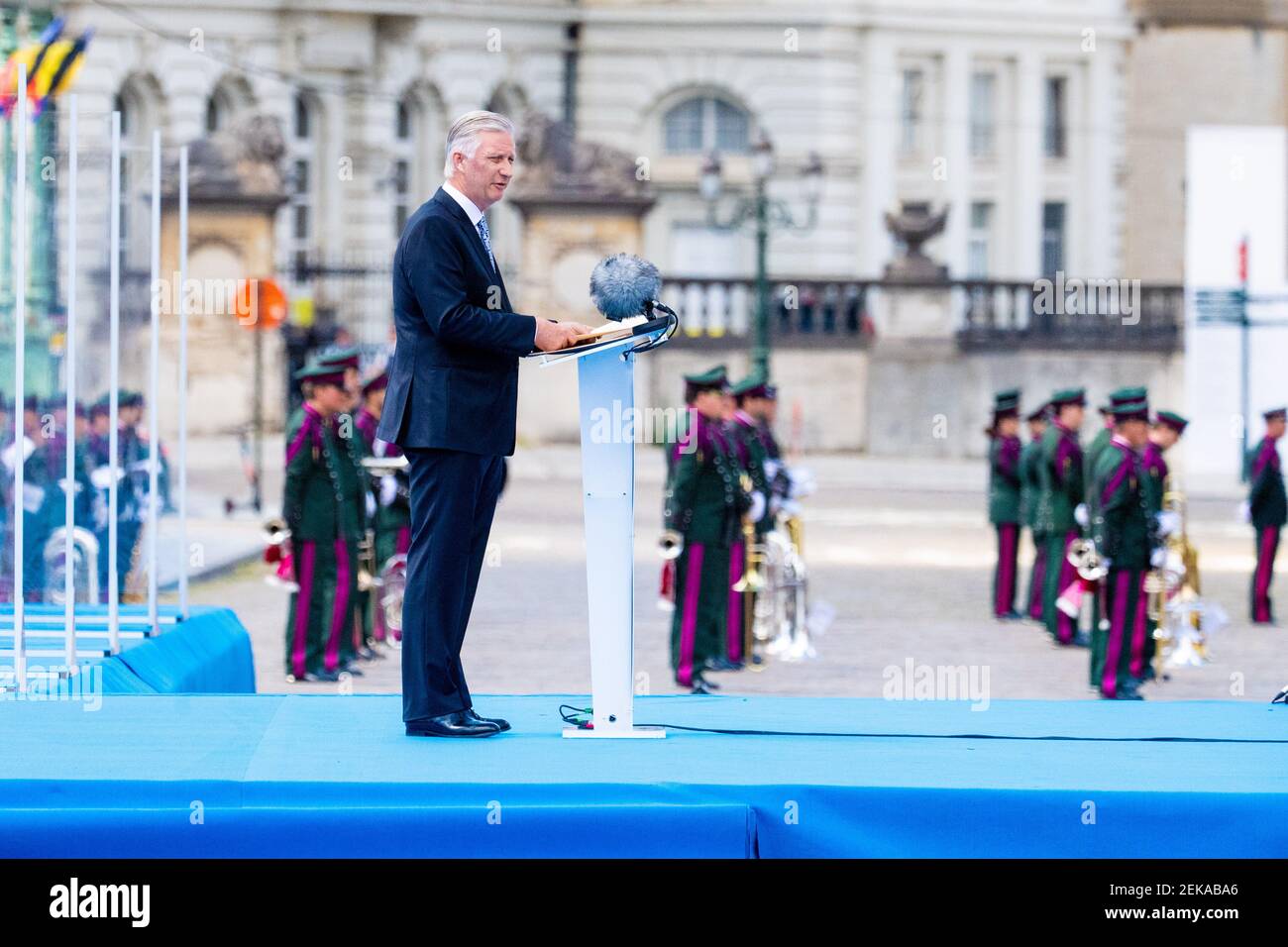 King Philippe, Filip of Belgium attending Belgian National Day 2020 in ...