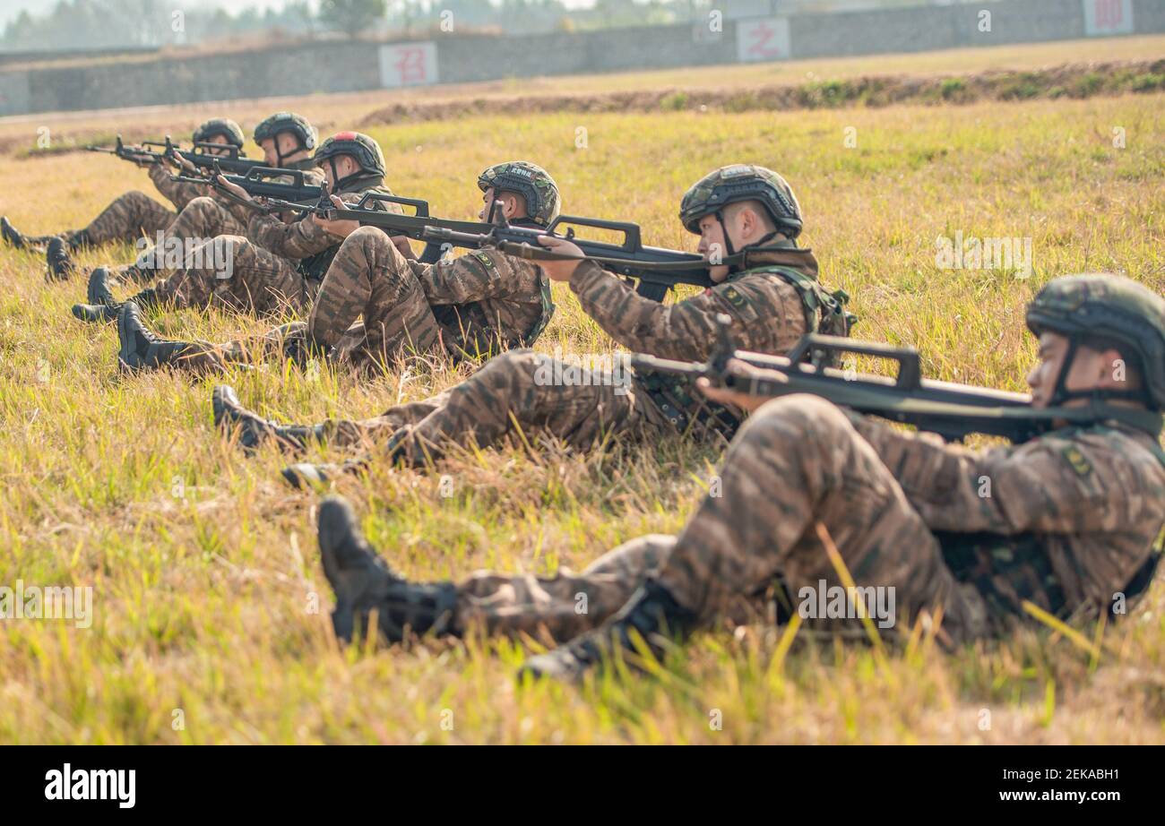 GUANGXI, CHINA - FEBRUARY 23, 2021 - Special forces conduct a shooting ...