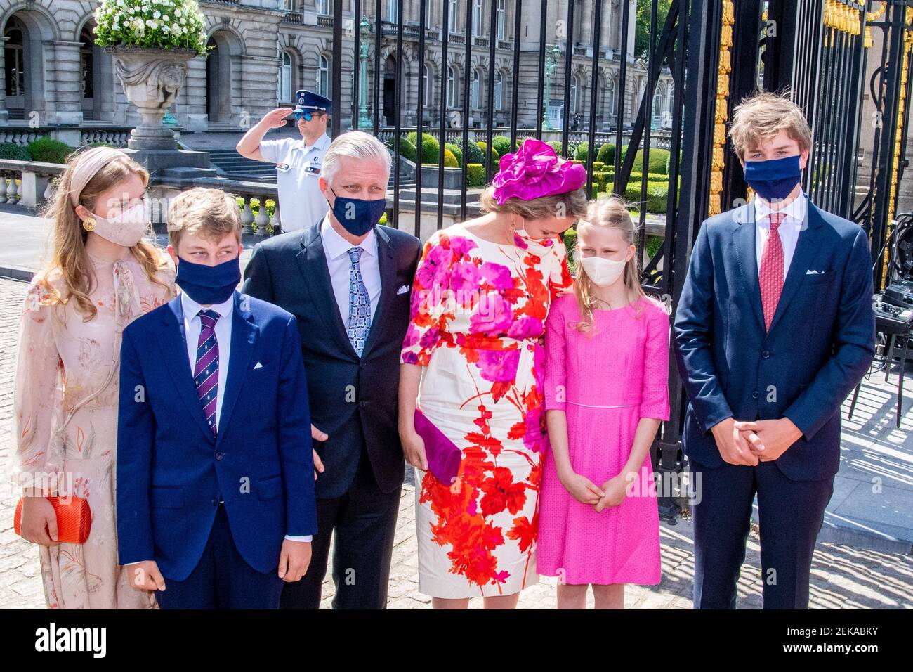 King Philippe, Filip of Belgium and Queen Mathilde with their children ...