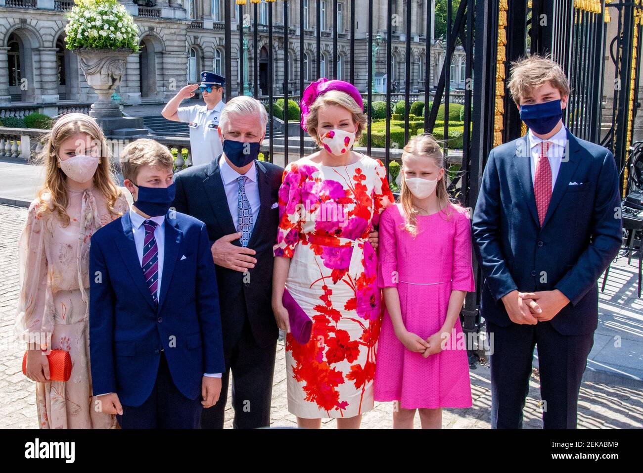 King Philippe, Filip of Belgium and Queen Mathilde with their children ...