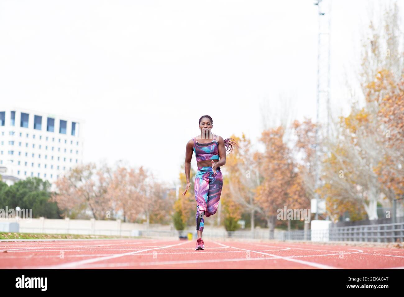 Female athlete running track hi-res stock photography and images - Alamy