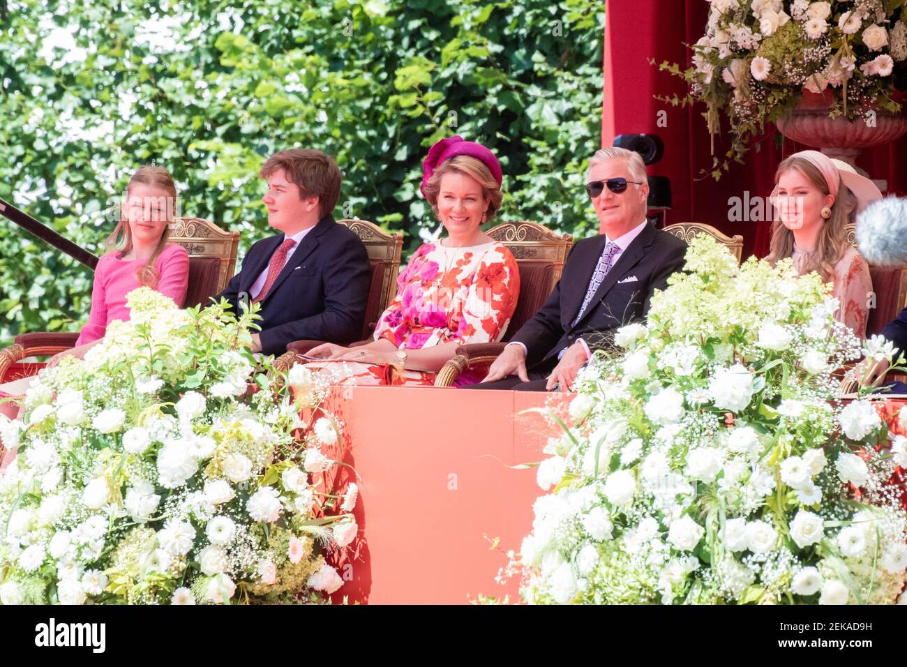 King Philippe, Filip of Belgium and Queen Mathilde with Princess ...
