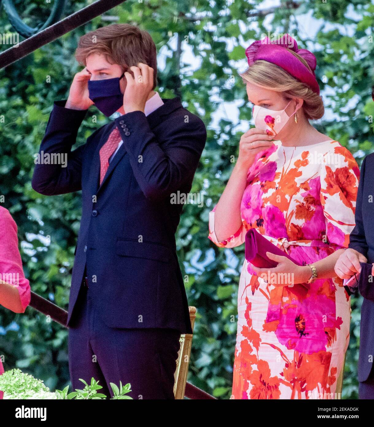 Queen Mathilde and Prince Gabriel attending Belgian National Day 2020 ...