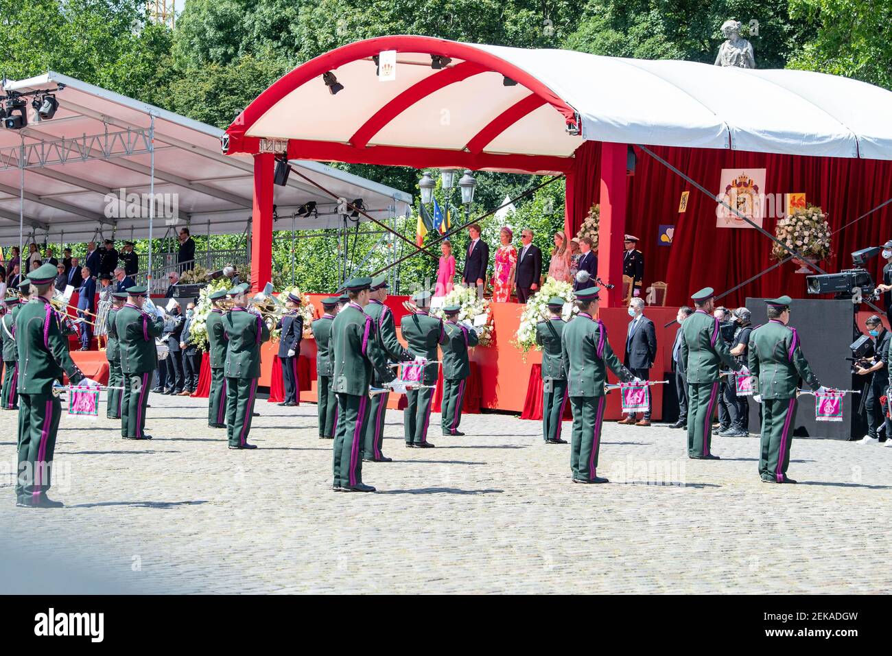 King Philippe, Filip of Belgium and Queen Mathilde with their children ...