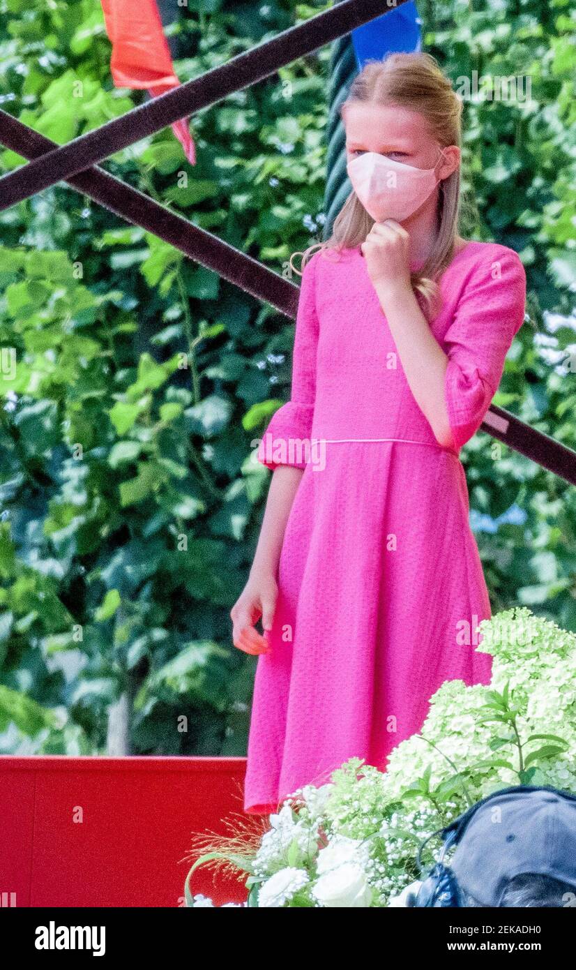 Princess Eleonore attending Belgian National Day 2020 in Brussels ...