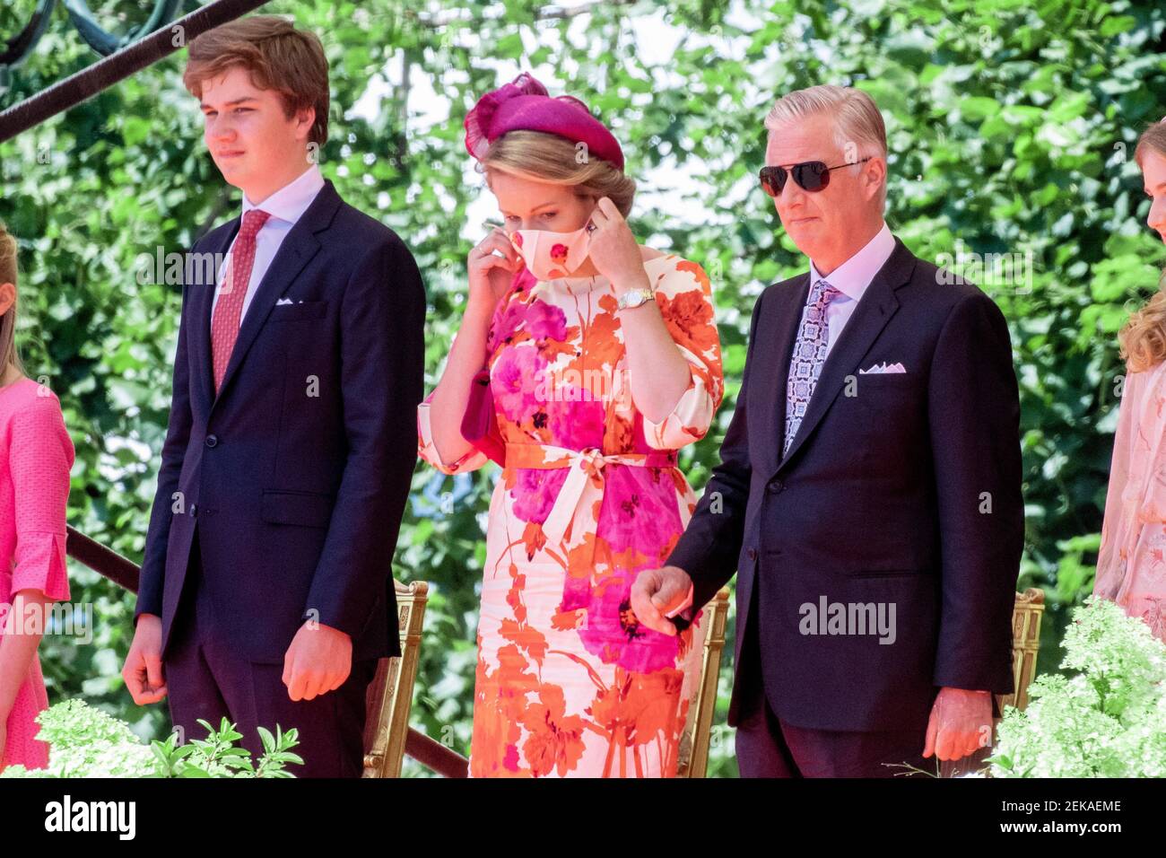 King Philippe, Filip of Belgium and Queen Mathilde with Prince Gabriel ...