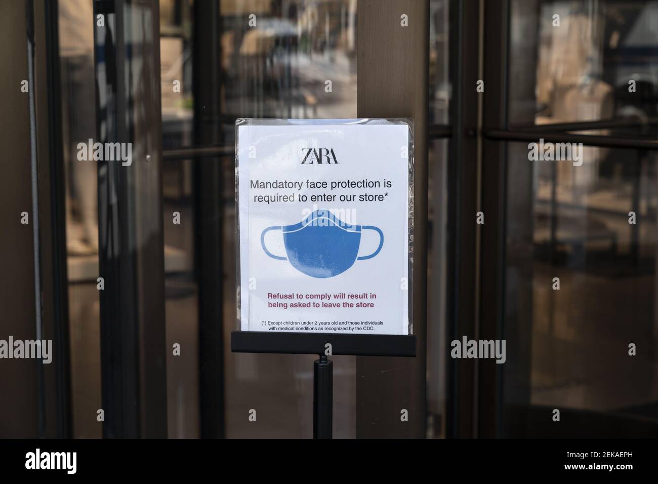 Many retail stores, bank branches and offices put posters on front ...