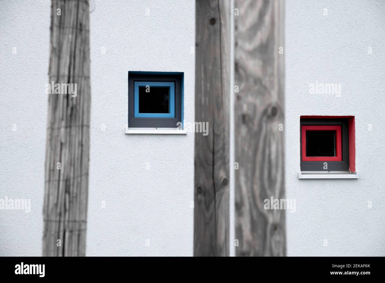 Blue window frames hi-res stock photography and images - Alamy