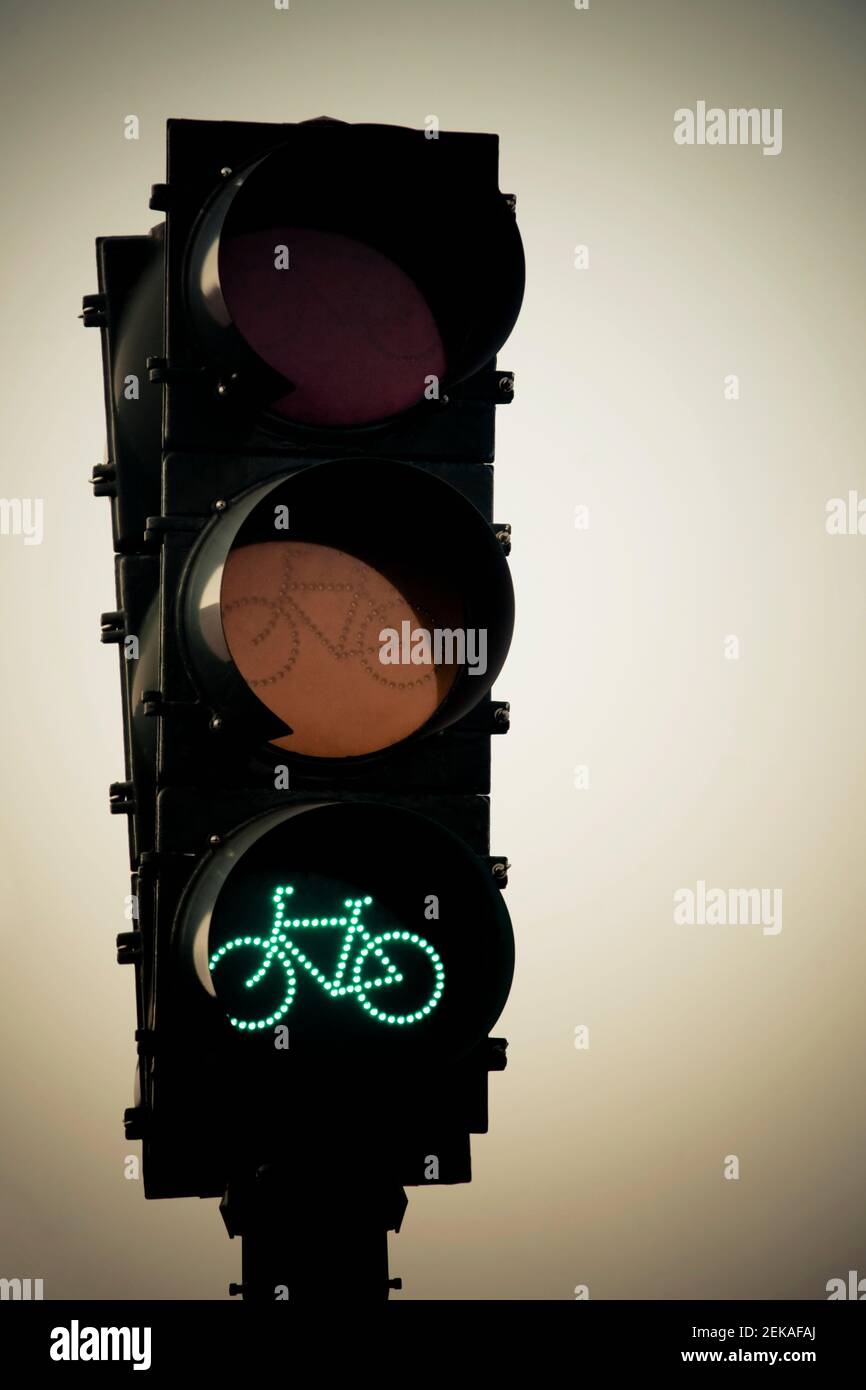 Traffic lights for bicycles Stock Photo - Alamy