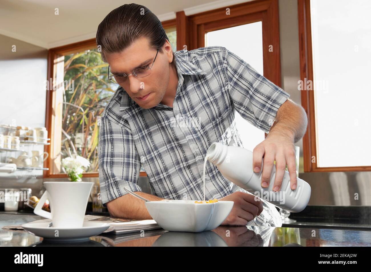 Person Pouring Milk