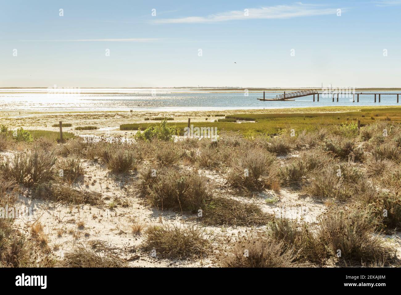 Beautiful landscape of Ria Formosa Natural Park, Olhao, Algarve ...