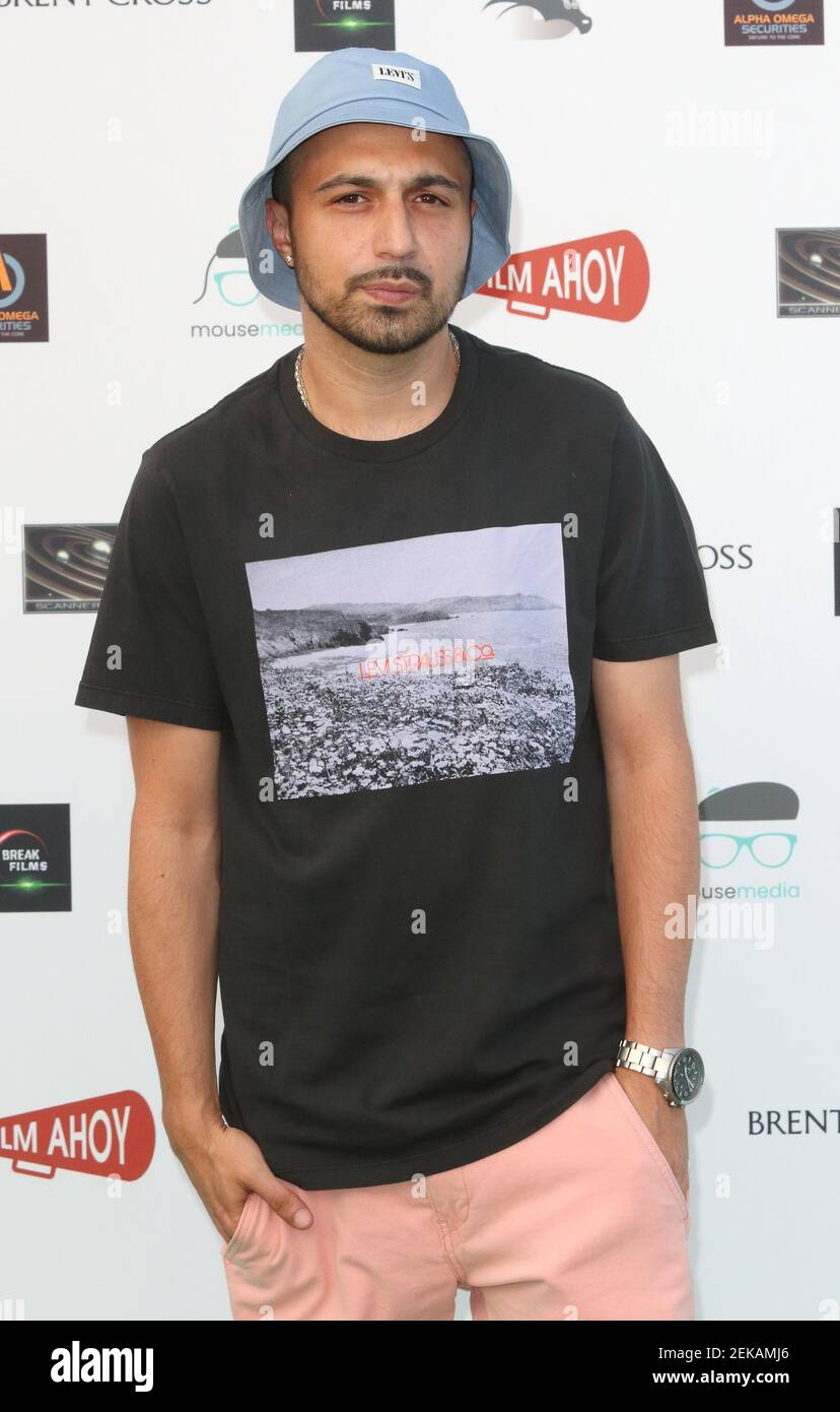 Adam Deacon attends the "Break" Drive-In World Premiere at Brent Cross ...