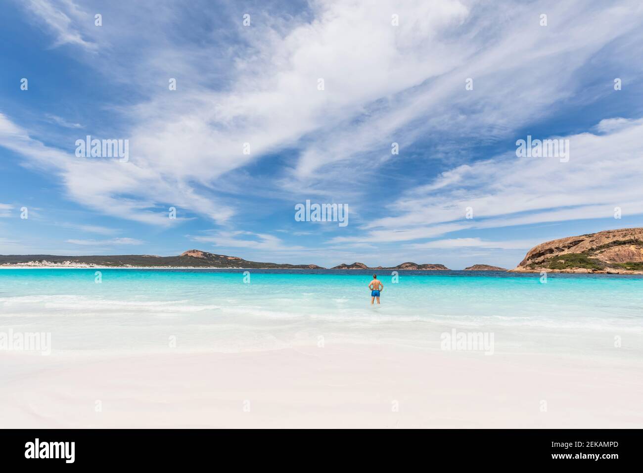 Man wading turquoise water hi-res stock photography and images - Alamy