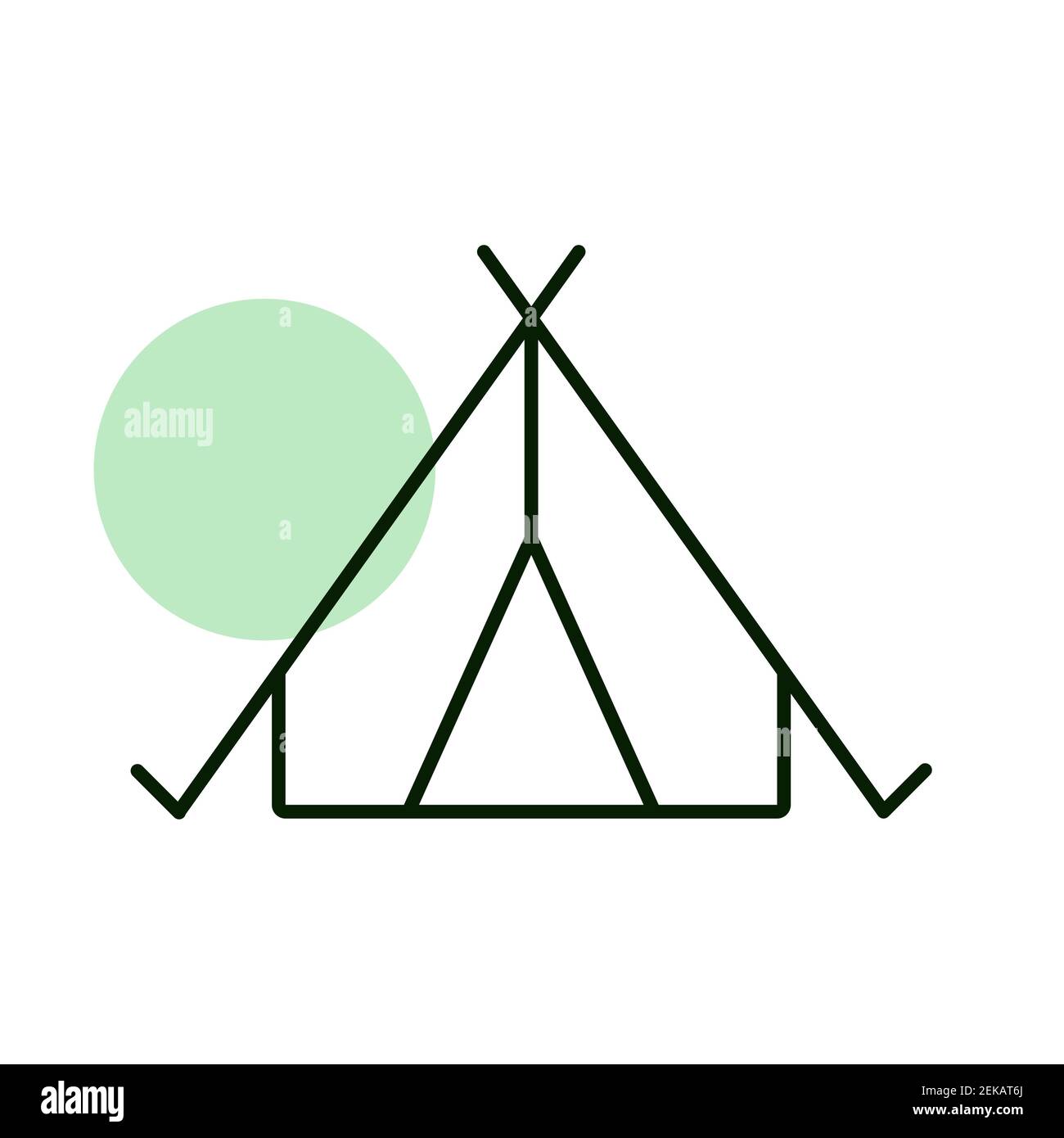 Tourist tent vector icon. Camping and Hiking sign. Graph symbol for ...