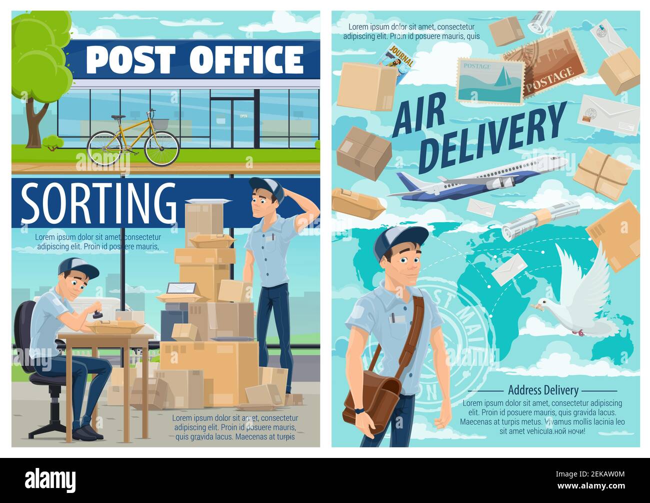 Letter sorting center Stock Vector Images - Alamy