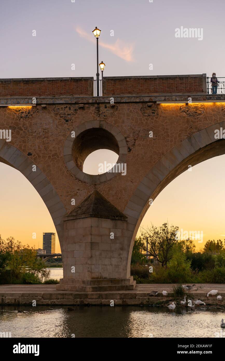 Badajoz palmas bridge sunset hi-res stock photography and images - Alamy