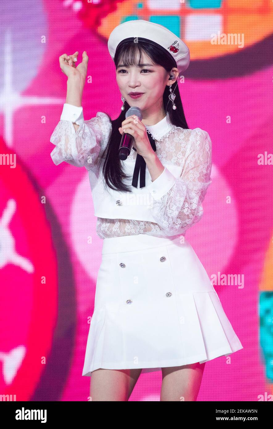 Japanese actress and singer Yukika Teramoto, performs on the stage ...