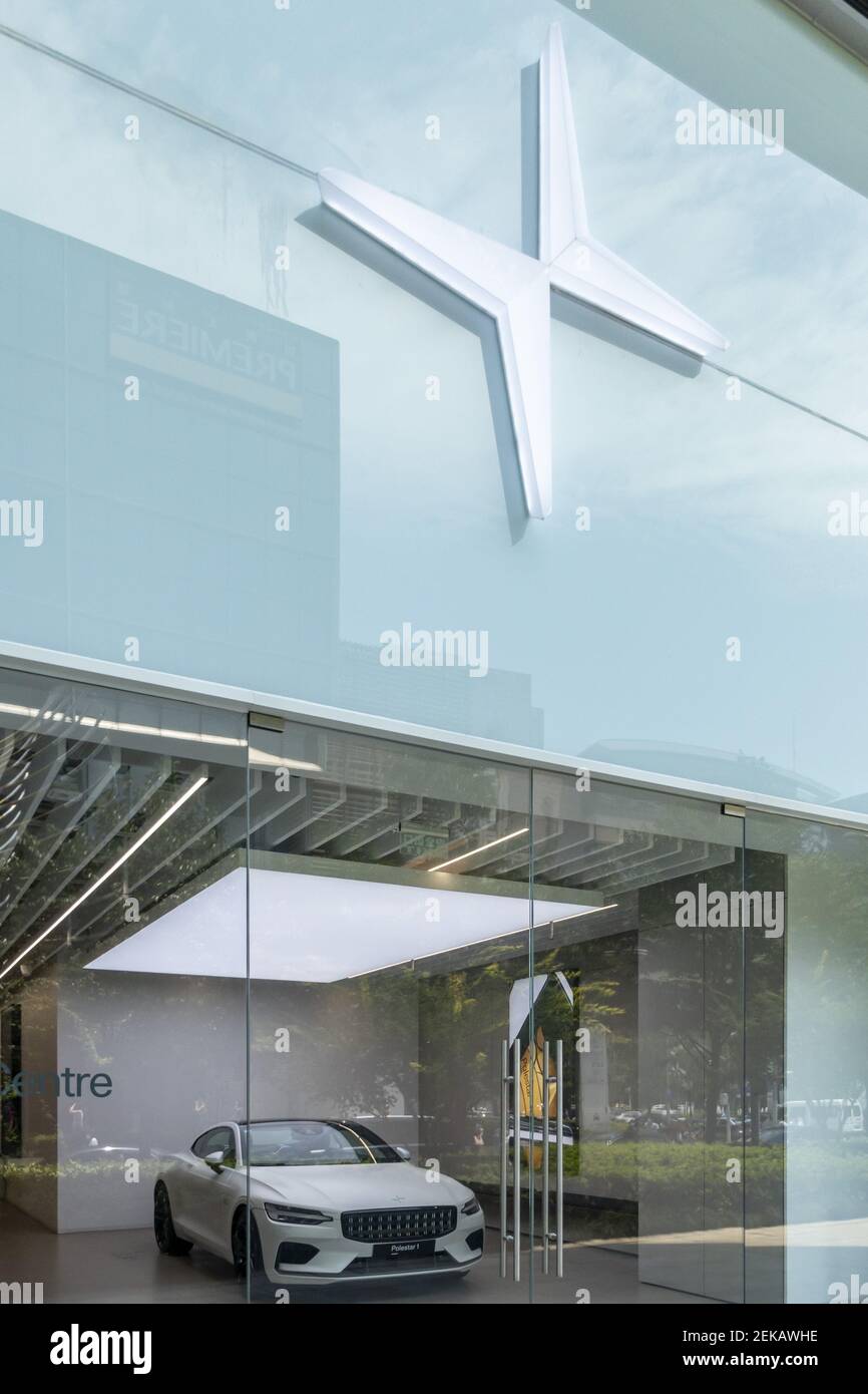 The logo of Polestar, a Sino-Swedish automotive brand jointly owned by ...