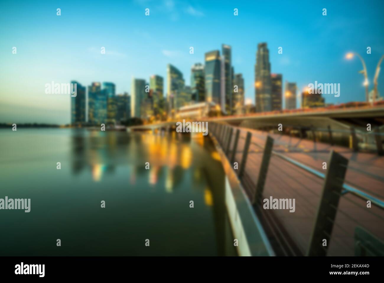 Blurred city background, Modern buildings and cityscape of at Night ...