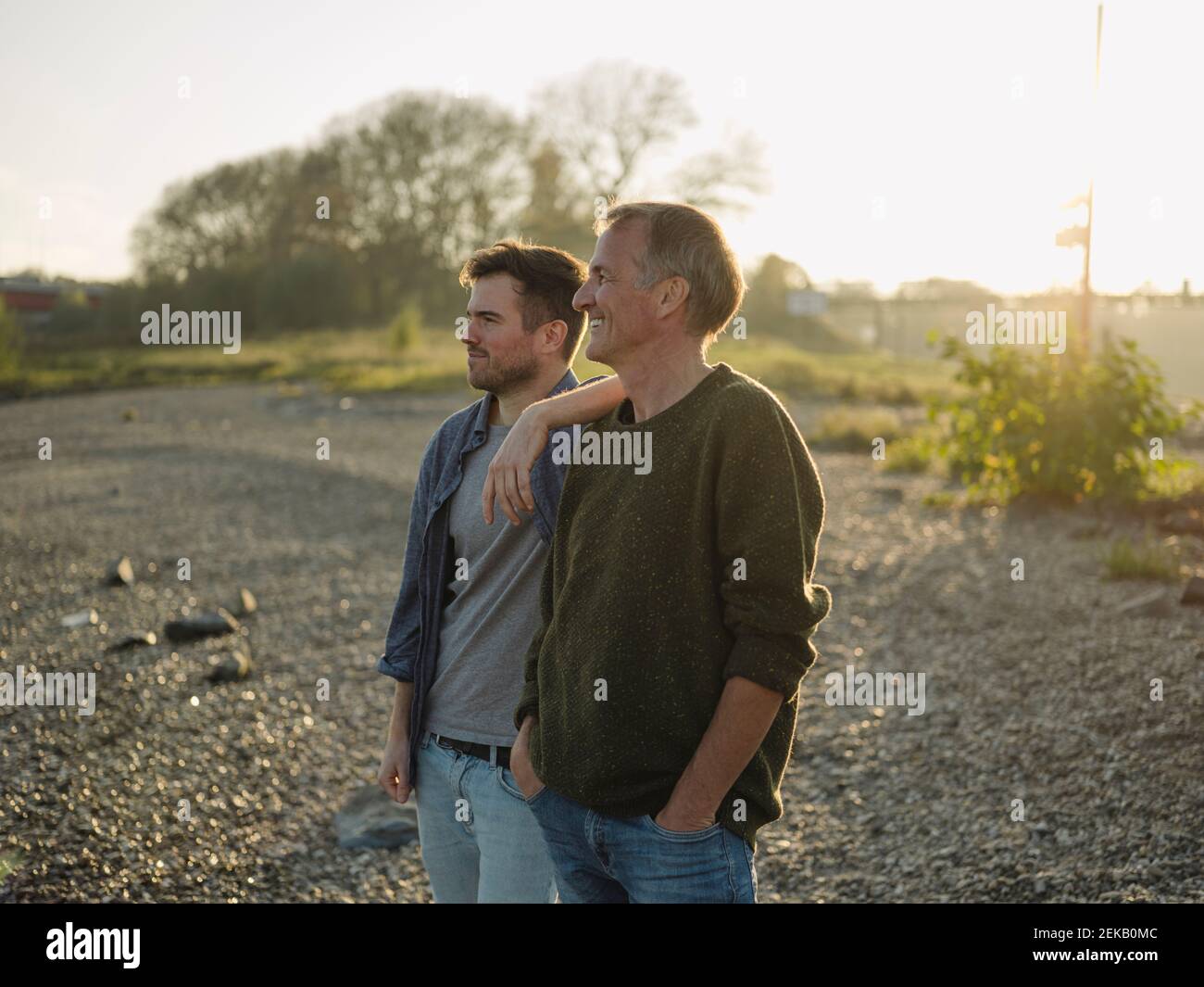 Happy smiling father standing hi-res stock photography and images - Alamy
