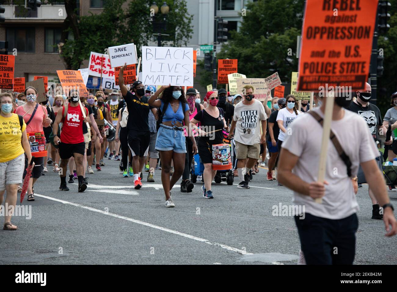 Protesters march through downtown Washington, D.C., demonstrating ...