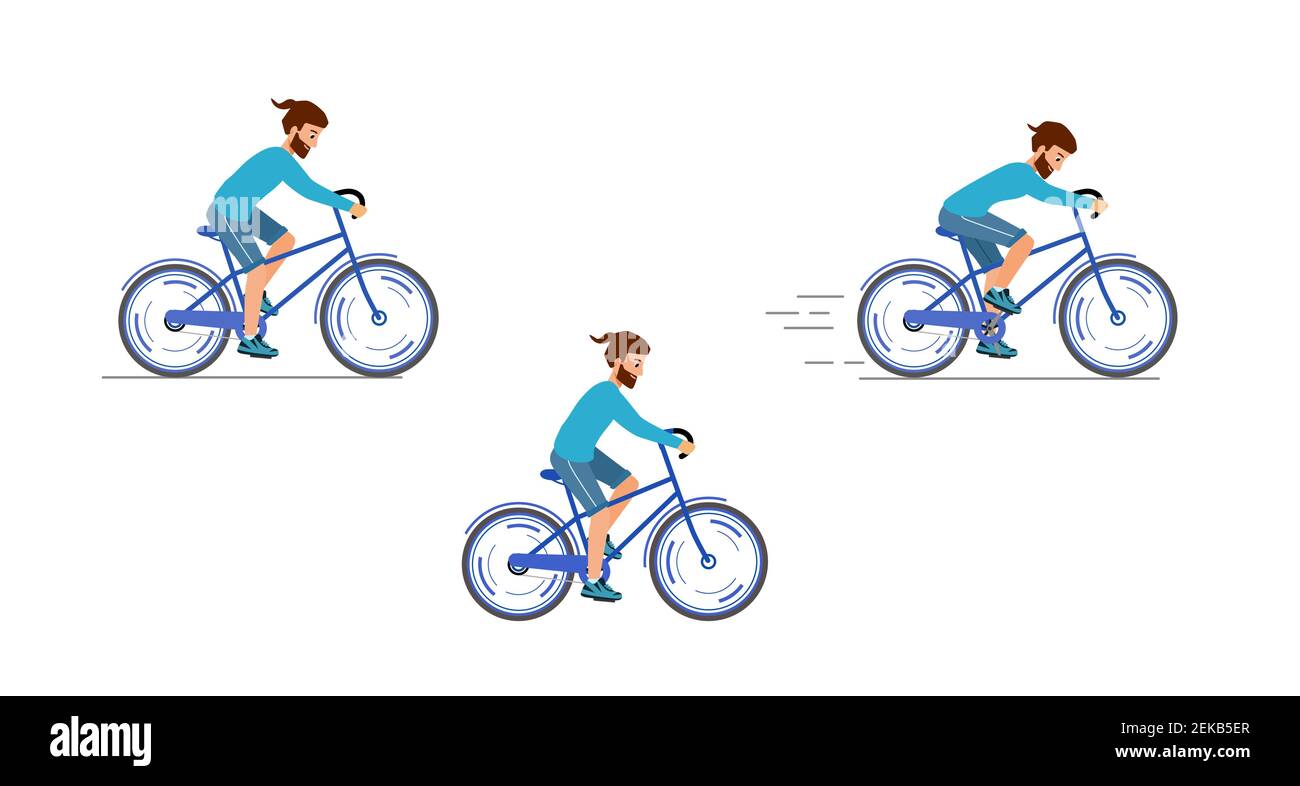 Cyclist illustration hi-res stock photography and images - Alamy