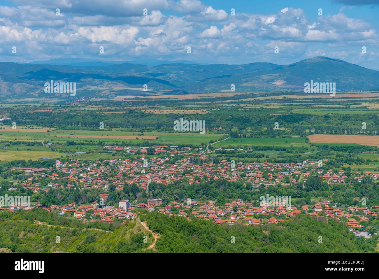 Aerial view of Bulgarian town Stob Stock Photo - Alamy