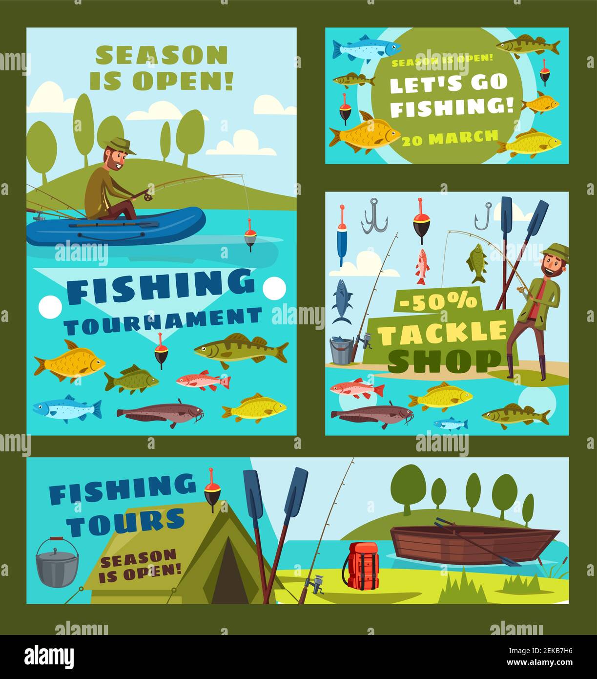 Big carp tackle vector vectors hi-res stock photography and images - Alamy