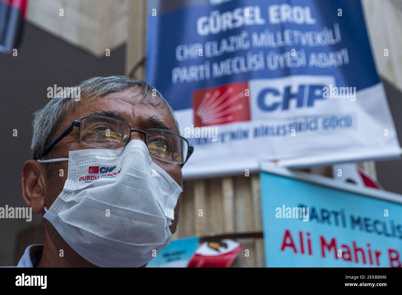 People attend during of the CHP's 37th Ordinary Meeting in Ankara ...