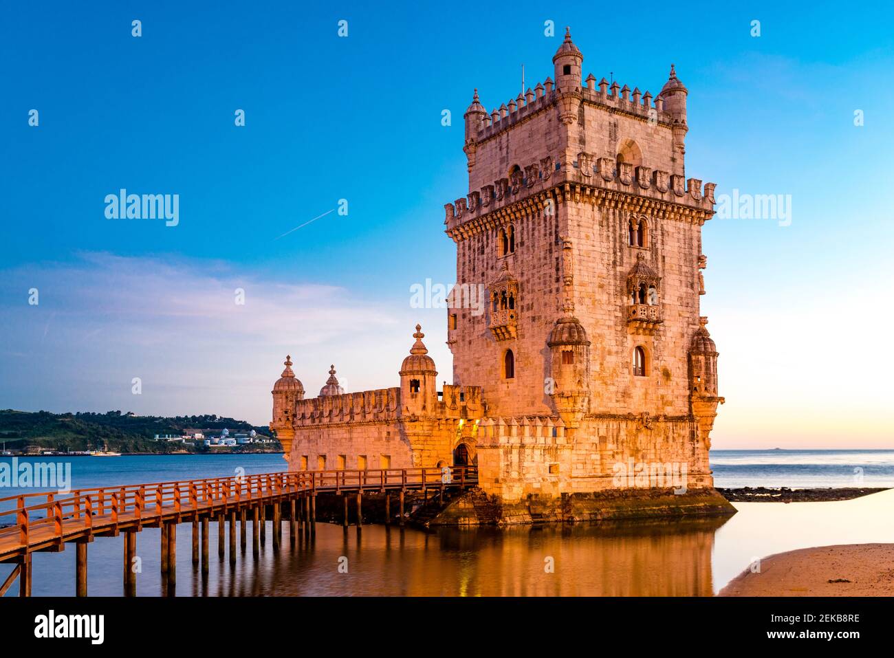 Torre de belem manueline tower built 16th century hi-res stock ...
