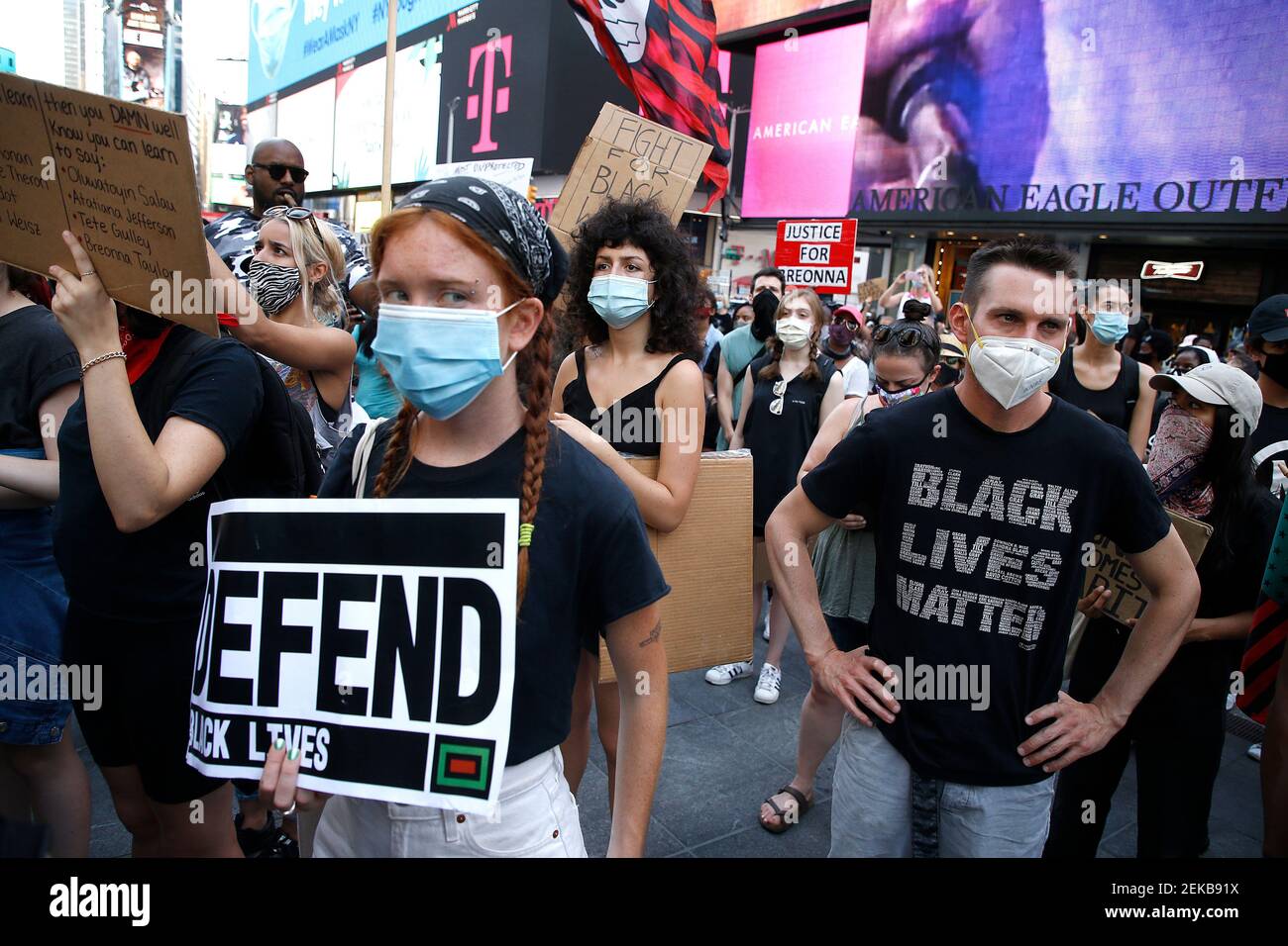 Demonstrators rally in Times Square to raise awareness about the ...