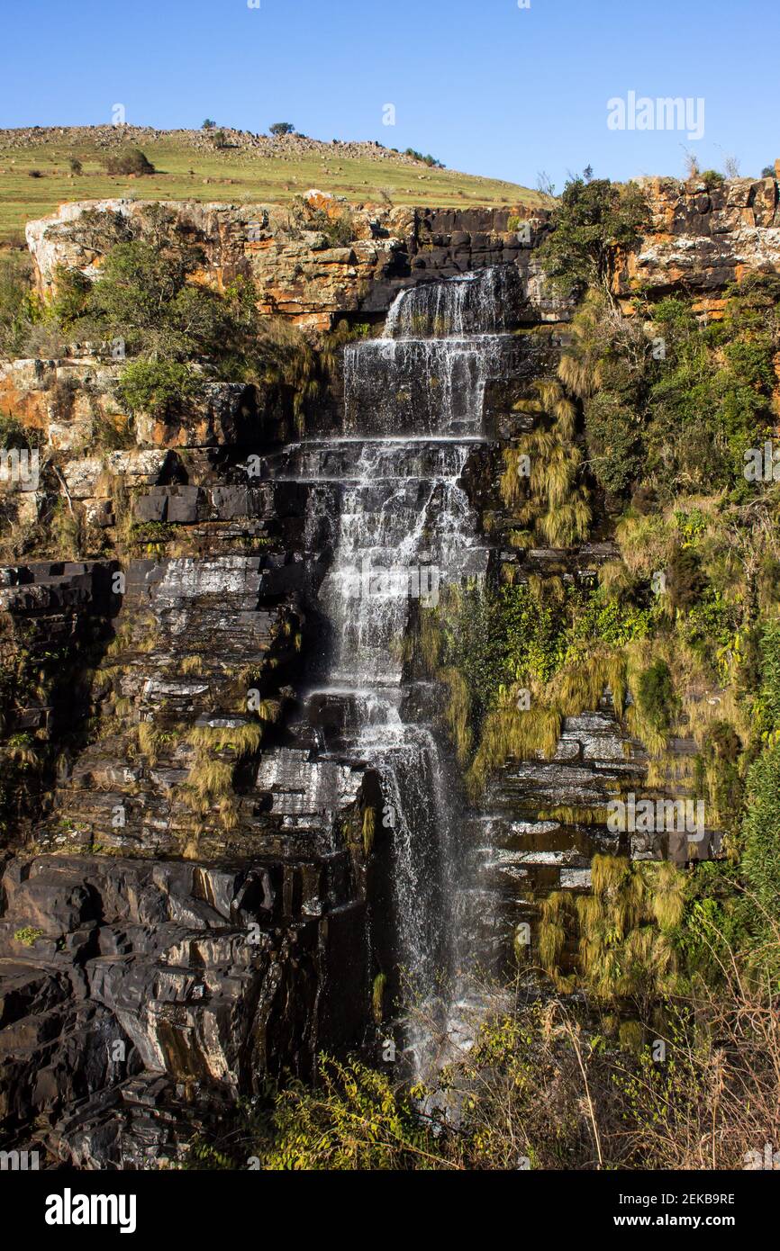 The upper section of the smaller of the two Waterfalls of the Lisbon ...