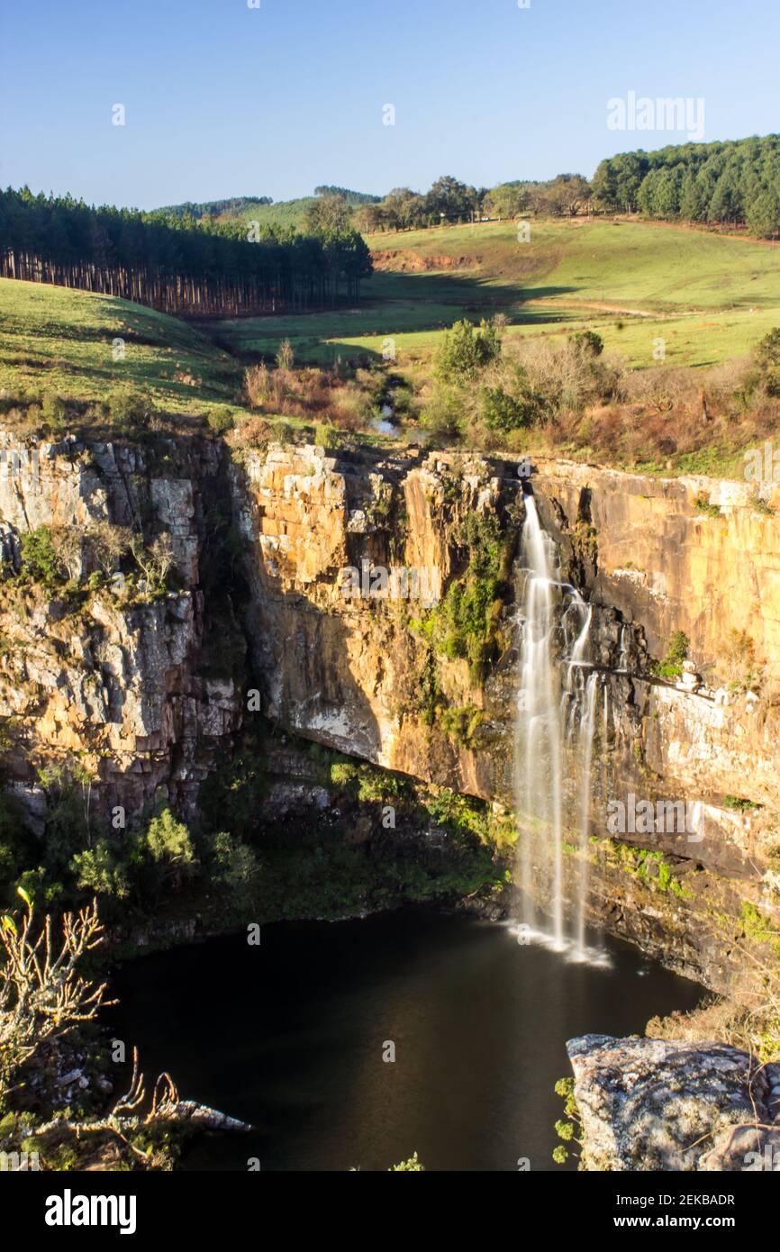 The Berlin Falls, a waterfall in the Escarpment of Mpumalanga, South ...
