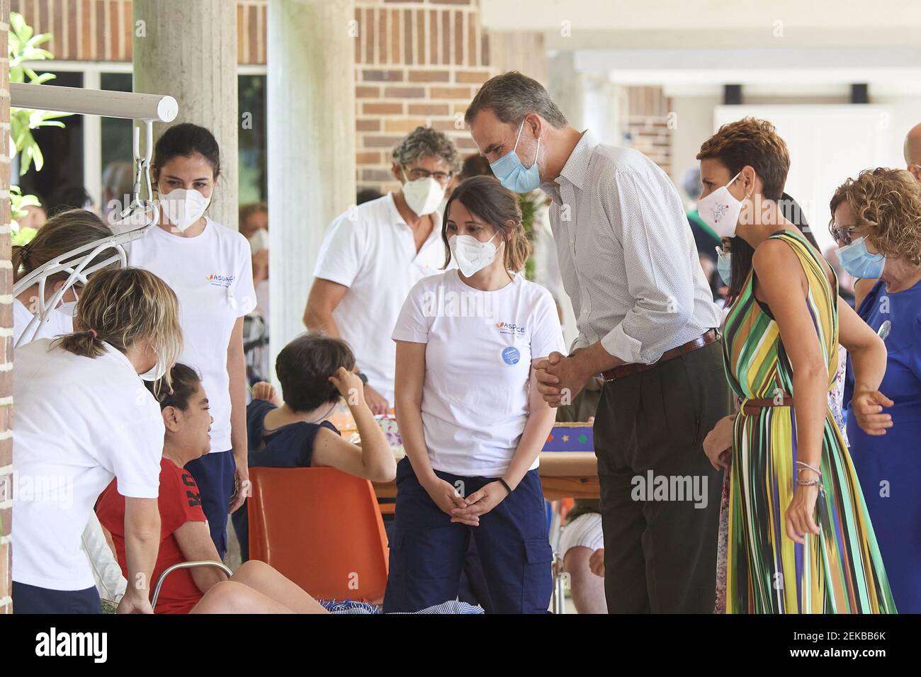 27-07-2020 Spain Queen Letizia and King Felipe visit the Ramon y Cajal ...