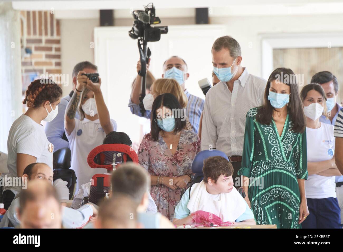 27-07-2020 Spain Queen Letizia and King Felipe visit the Ramon y Cajal ...