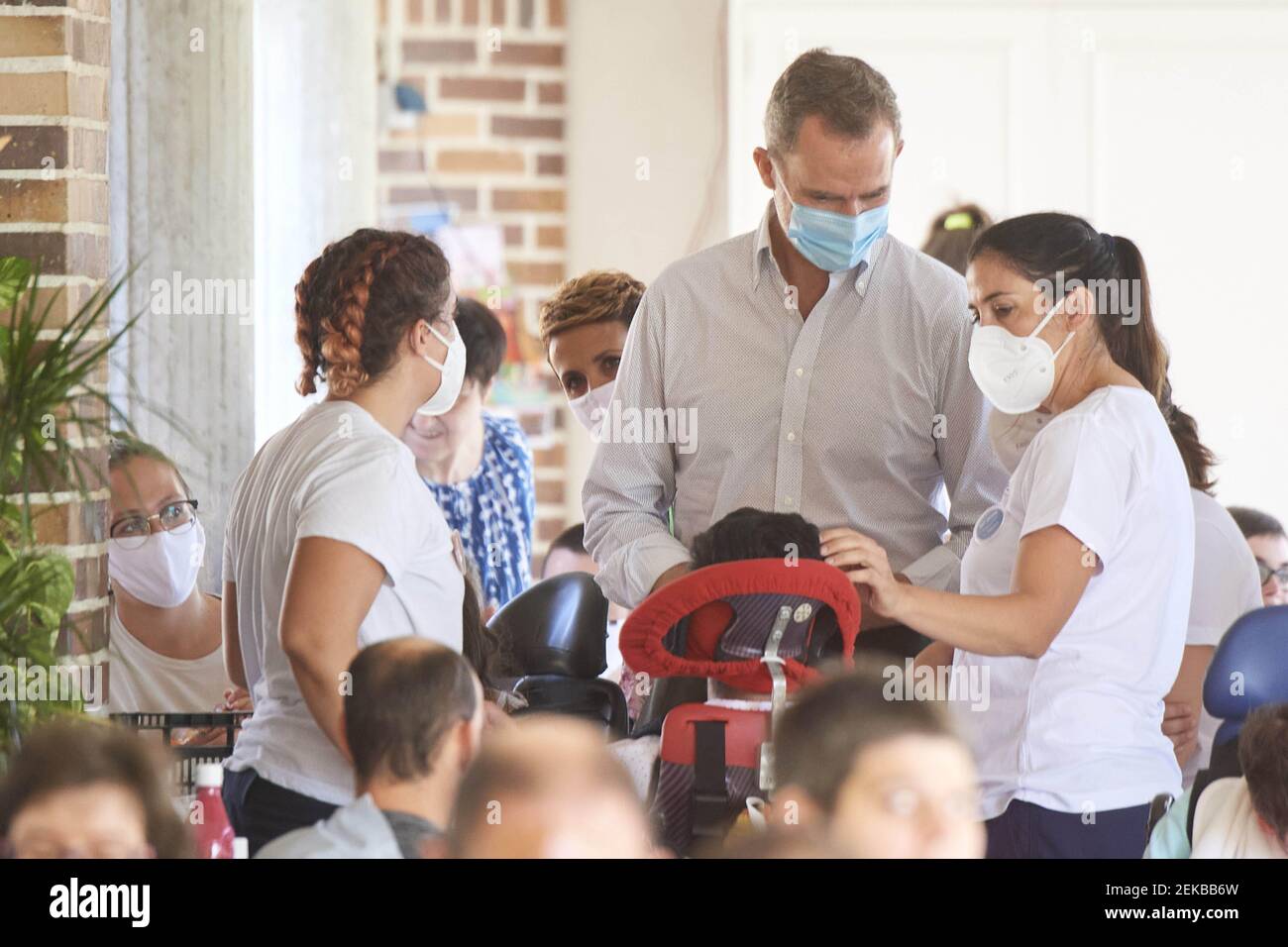27-07-2020 Spain Queen Letizia and King Felipe visit the Ramon y Cajal ...